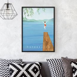 Bilderwelten Bild mit Rahmen Reiseposter - &Ouml;sterreich