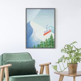 Bild mit Rahmen Reiseposter - Alpen