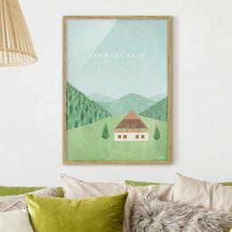 Bilderwelten Bild mit Rahmen Reiseposter - Schwarzwald
