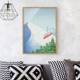 Bild mit Rahmen Reiseposter - Alpen