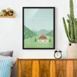 Bilderwelten Bild mit Rahmen Reiseposter - Schwarzwald