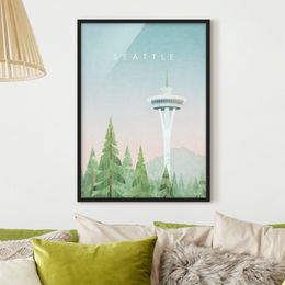 Bilderwelten Bild mit Rahmen Reiseposter - Seattle