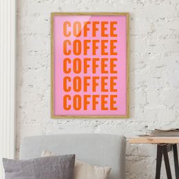 Bild mit Rahmen Pink Coffee