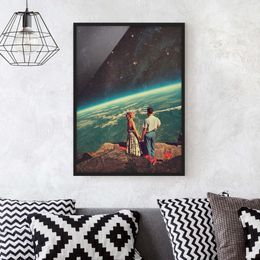 Bilderwelten Bild mit Rahmen Date mit Blick auf die Erde