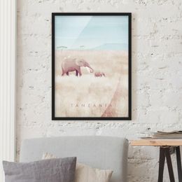 Bilderwelten Bild mit Rahmen Reiseposter - Tansania