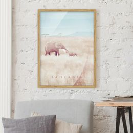 Bilderwelten Bild mit Rahmen Reiseposter - Tansania