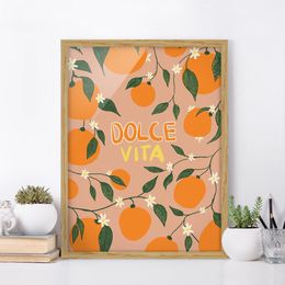 Bild mit Rahmen Dolce Vita mit Orangen