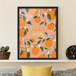 Bilderwelten Bild mit Rahmen Dolce Vita mit Orangen