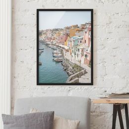 Bilderwelten Bild mit Rahmen Der Hafen von Procida