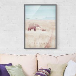 Bild mit Rahmen Reiseposter - Tansania
