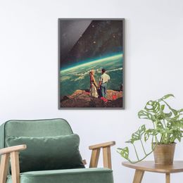 Bild mit Rahmen Date mit Blick auf die Erde