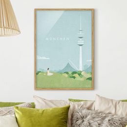 Bild mit Rahmen Reiseposter - M&uuml;nchen