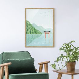 Bild mit Rahmen Reiseposter - Japan Torii