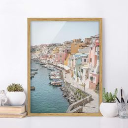 Bild mit Rahmen Der Hafen von Procida