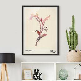 Bilderwelten Bild mit Rahmen Flower Market Aquarell - Paris