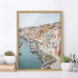 Bild mit Rahmen Der Hafen von Procida