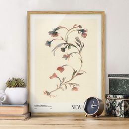 Bild mit Rahmen Flower Market Aquarell - New York