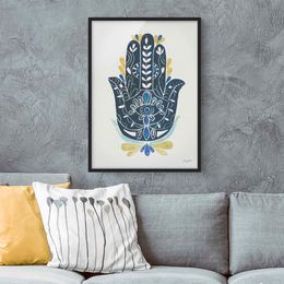 Bilderwelten Bild mit Rahmen Hamsa Hand Collage