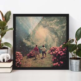 Bilderwelten Bild mit Rahmen Galaktische Gartenarbeit