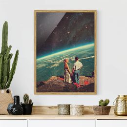 Bild mit Rahmen Date mit Blick auf die Erde