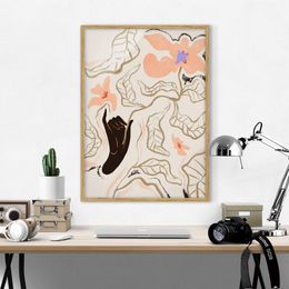 Bild mit Rahmen Hand mit Blume
