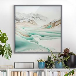Bild mit Rahmen Eisige Landschaft