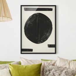 Bilderwelten Bild mit Rahmen Geometrische Formen in Schwarz II