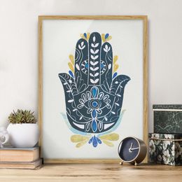 Bilderwelten Bild mit Rahmen Hamsa Hand Collage