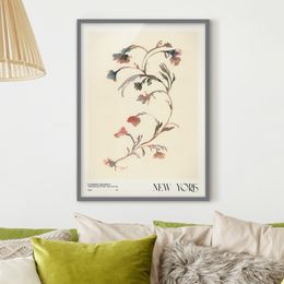 Bild mit Rahmen Flower Market Aquarell - New York