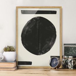 Bild mit Rahmen Geometrische Formen in Schwarz II
