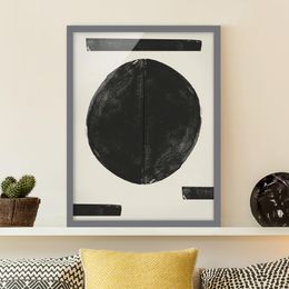Bild mit Rahmen Geometrische Formen in Schwarz II