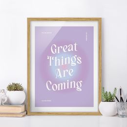 Bild mit Rahmen Great things are coming