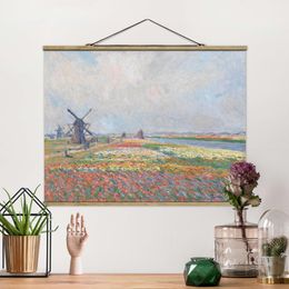 Stoffbild mit Posterleisten Claude Monet - Tulpen von Holland