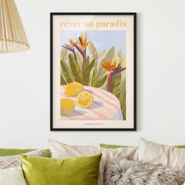 Bilderwelten Bild mit Rahmen R&ecirc;ver Au Paradis - Lemon