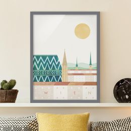 Bild mit Rahmen Reiseposter - Wien