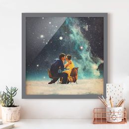 Bilderwelten Bild mit Rahmen Romantisches Galaxie Dinner