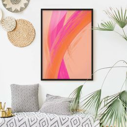 Bilderwelten Bild mit Rahmen Rosa-Orange Energie