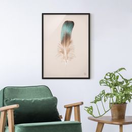 Bilderwelten Bild mit Rahmen Schwebende Feder III