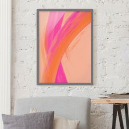 Bild mit Rahmen Rosa-Orange Energie