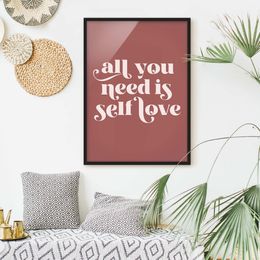 Bilderwelten Bild mit Rahmen Selbstliebe - Spruch