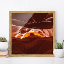 Bild mit Rahmen Blick in den Antelope Canyon