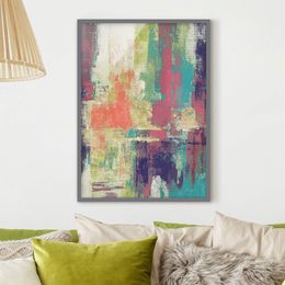 Bild mit Rahmen Rummel der Farben