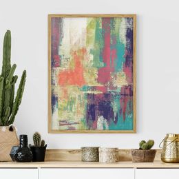 Bild mit Rahmen Rummel der Farben