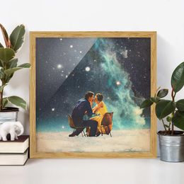 Bild mit Rahmen Romantisches Galaxie Dinner