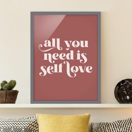 Bild mit Rahmen Selbstliebe - Spruch