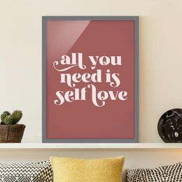 Bild mit Rahmen Selbstliebe - Spruch