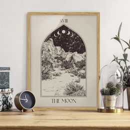 Bilderwelten Bild mit Rahmen Tarot - Der Mond