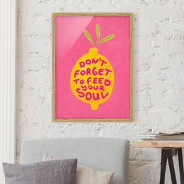 Bild mit Rahmen Soulfood Lemon