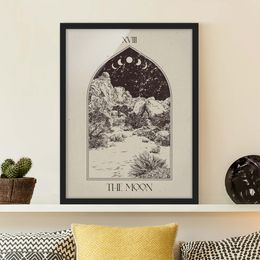 Bilderwelten Bild mit Rahmen Tarot - Der Mond