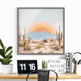 Bild mit Rahmen Sonnenuntergang Collage